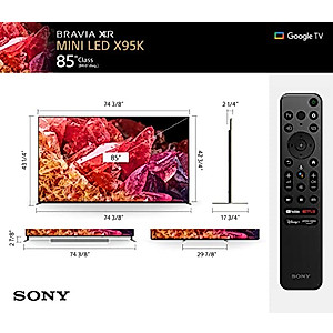 Sony 85 Inch 4K Ultra HD TV X95K Series: BRAVIA XR Mini LED Smart Google TV with Dolby Vision HDR and Exclusive Features for The Playstation® 5 XR85X95K- 2022 Model