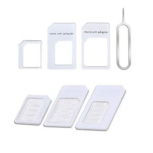 Nano SIM Card Adapter 4 in 1 Converter Kit to Micro/Standard for All Mobile Devices 2pcs