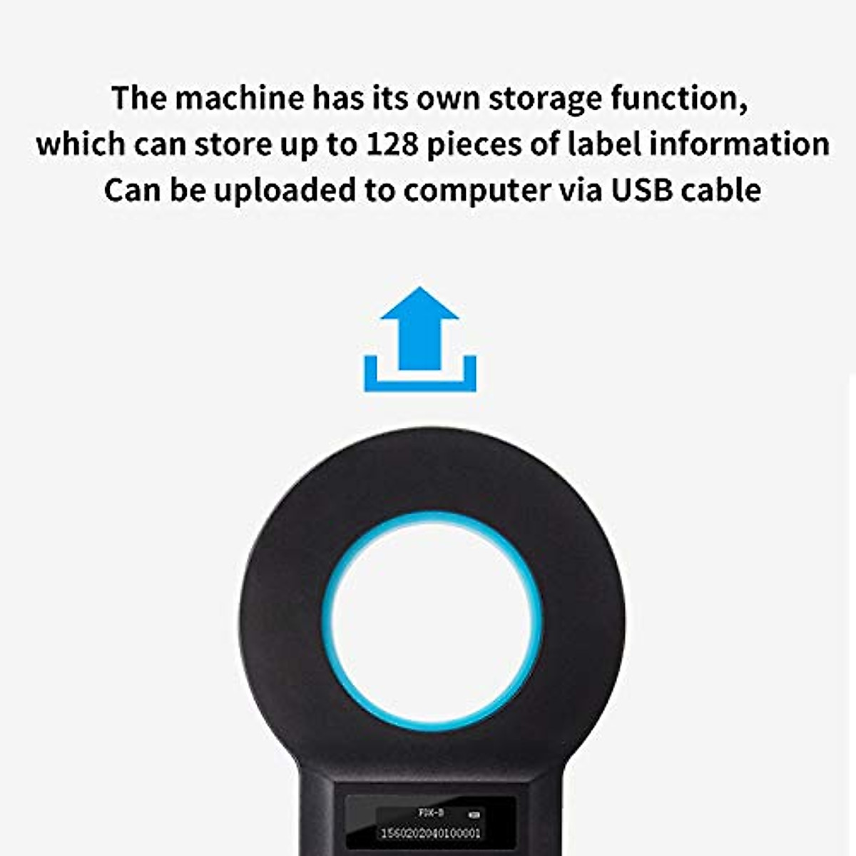 Bluetooth Animal Microchip Tag Reader Scanner RFID EMID Animal Handheld Reader Wireless Bluetooth Pet ID Scanner Rechargeable Animal Chip Scanner Pet Tag Scanner FDX-B(ISO 11784/11785) ID64 RFID