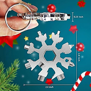 Halovin 3PCS 18-in-1 Snowflake Multi-tool, Stainless Steel Snowflake Multitool Snowflake Tool Card for Him Husband Men Boyfriend Boys, Christmas New Year's Friends Gift for Outdoor Cycling, Camping