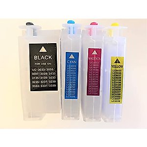 Inkpro Empty Refillable Cartridges Compatible Replacement for Brother LC3035 3035 LC3033 3033 MFC-J995DW MFC-J995DWXL MFC-J815DW MFC-J805DW MFC-J805DW Printer