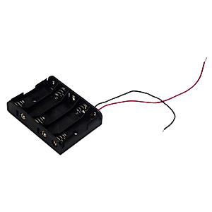 LampVPath (Pack of 2 5 AA Battery Holder, 5 AA Battery Holder with Leads, 5 AA Battery Holder with Wires