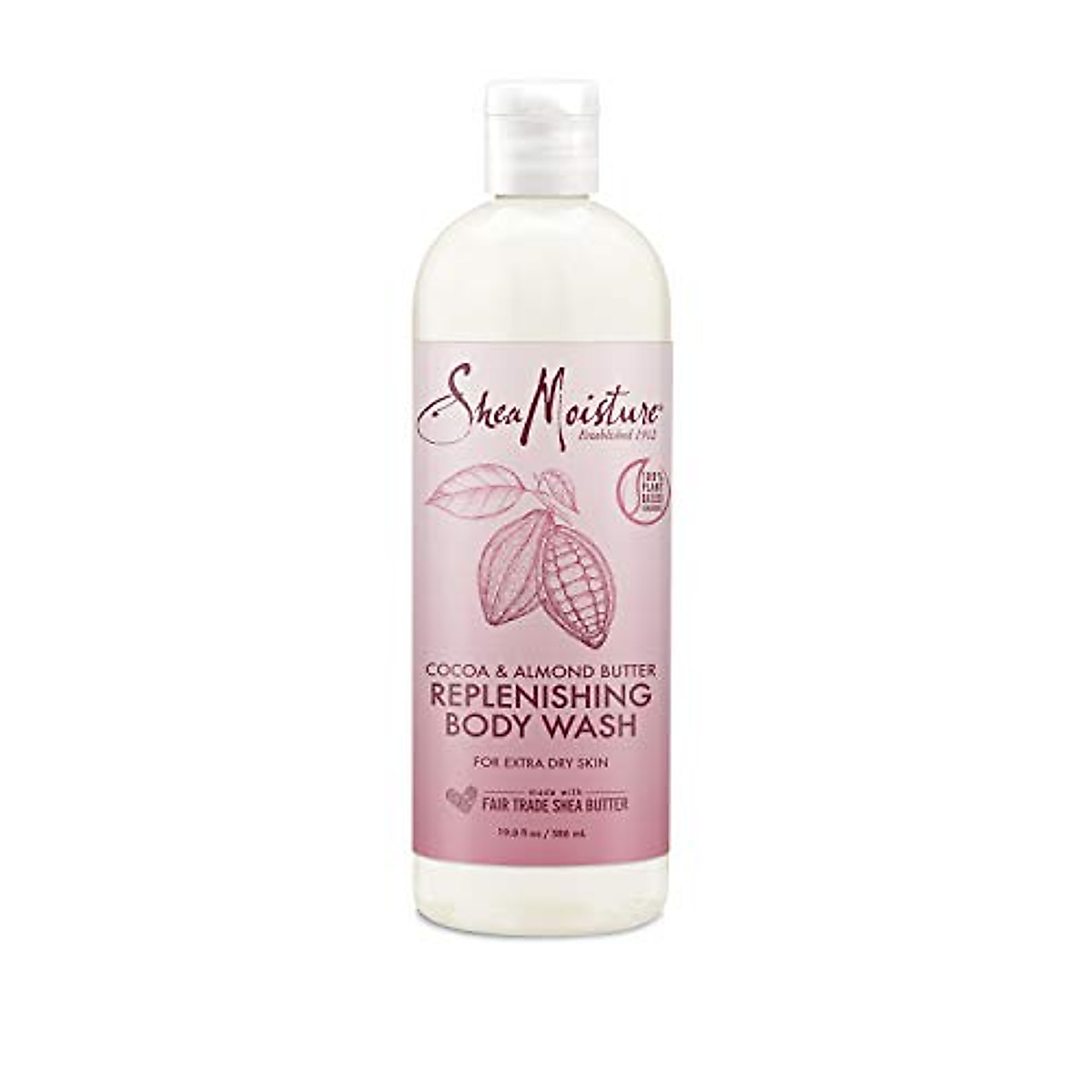 SheaMoisture Body Wash Extra Dry Skin Replenishing Cocoa Almond Cruelty Free Body Wash Made with Fair Trade Shea Butter 19.8 oz