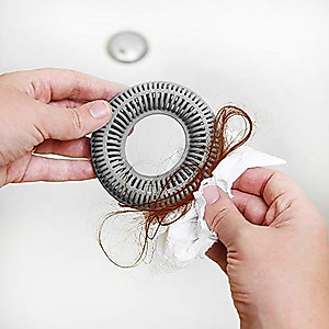 TUBRING The Ultimate Tub Drain Protector Hair Catcher/Strainer/Snare - Gray