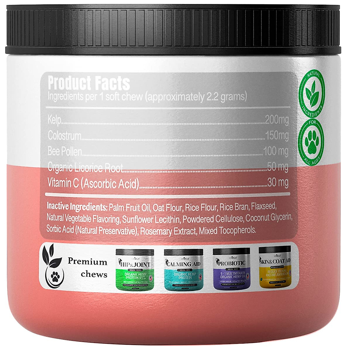 ICROKUS Allergy Immune Supplement for Dogs - Digestive Dog Allergy Relief Chews - Dog Allergy Treats for Seasonal and Food Allergies - Skin Itch, Hot Spots - 120 Soft Chews