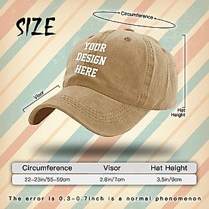 Custom Baseball Hat Add Design Your Own Bulk Cowboy Hat,Custom Trucker Hat for Men Women Natural Hat