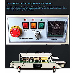 INTSUPERMAI Automatic Continuous Sealing Machine Vertical FR770 Auto Impulse Bag Sealer Machine with Digital Display