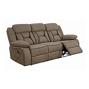 Houston Motion Sofa with Contrast Stitching Tan 602264