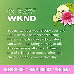 Friday Collective 3 Day Wknd Candle, Fruity Scented, Made with Essential Oils, 3 Wicks, 13.5 oz