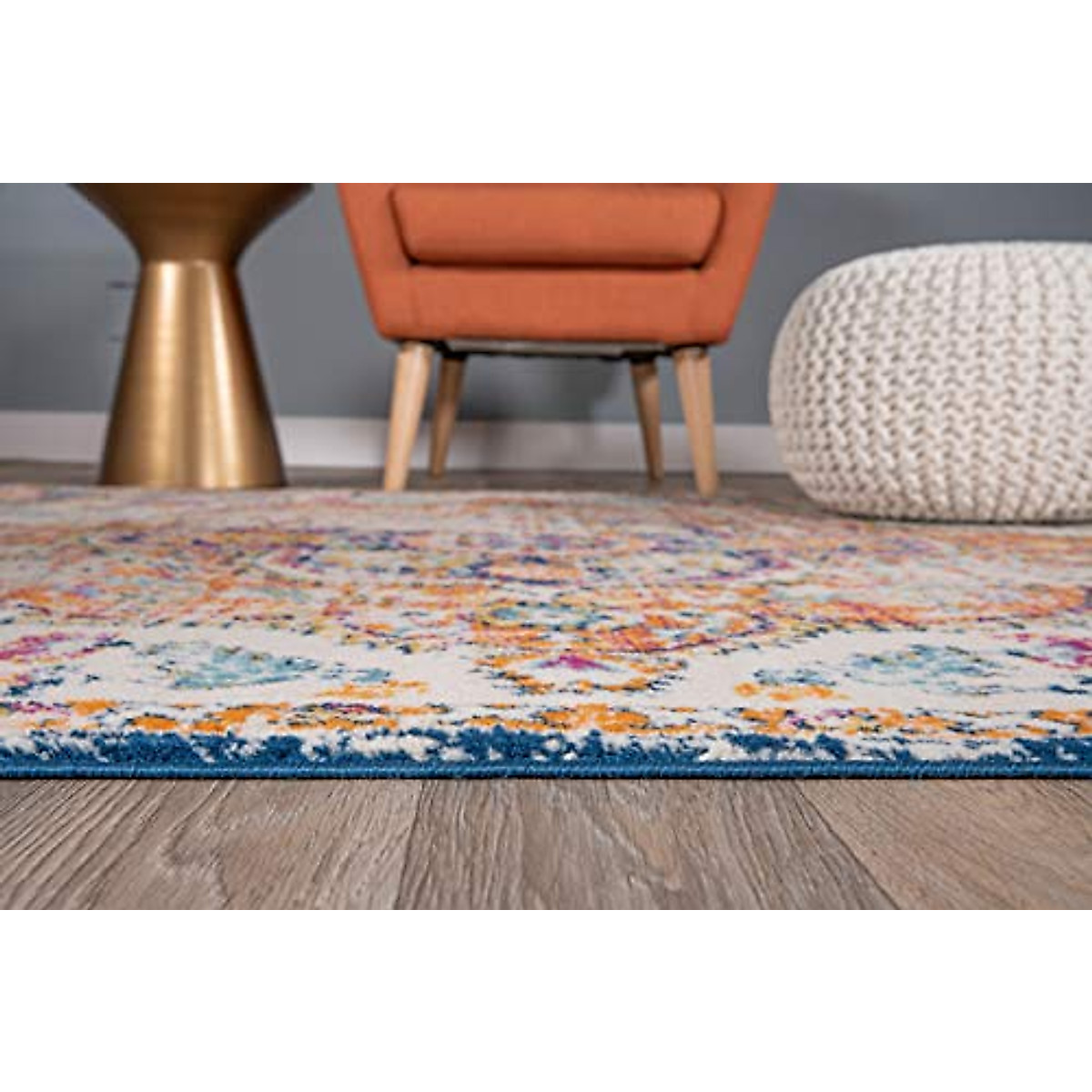 Rugshop Vintage Distressed Bohemian Area Rug 5' x 7' Multi