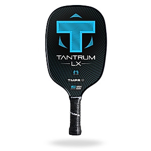 TMPR Sports Tantrum LX - Pickleball Paddle, Blue, Medium Weight (7.7-7.8 oz)