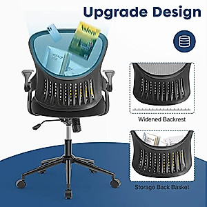 Office Chair Desk Chair Computer Chair Ergonomic Office Chair with Flip-up Arms, Home Office Desk Chairs Mesh Office Chair Mid Back Computer Desk Chair with Wheels