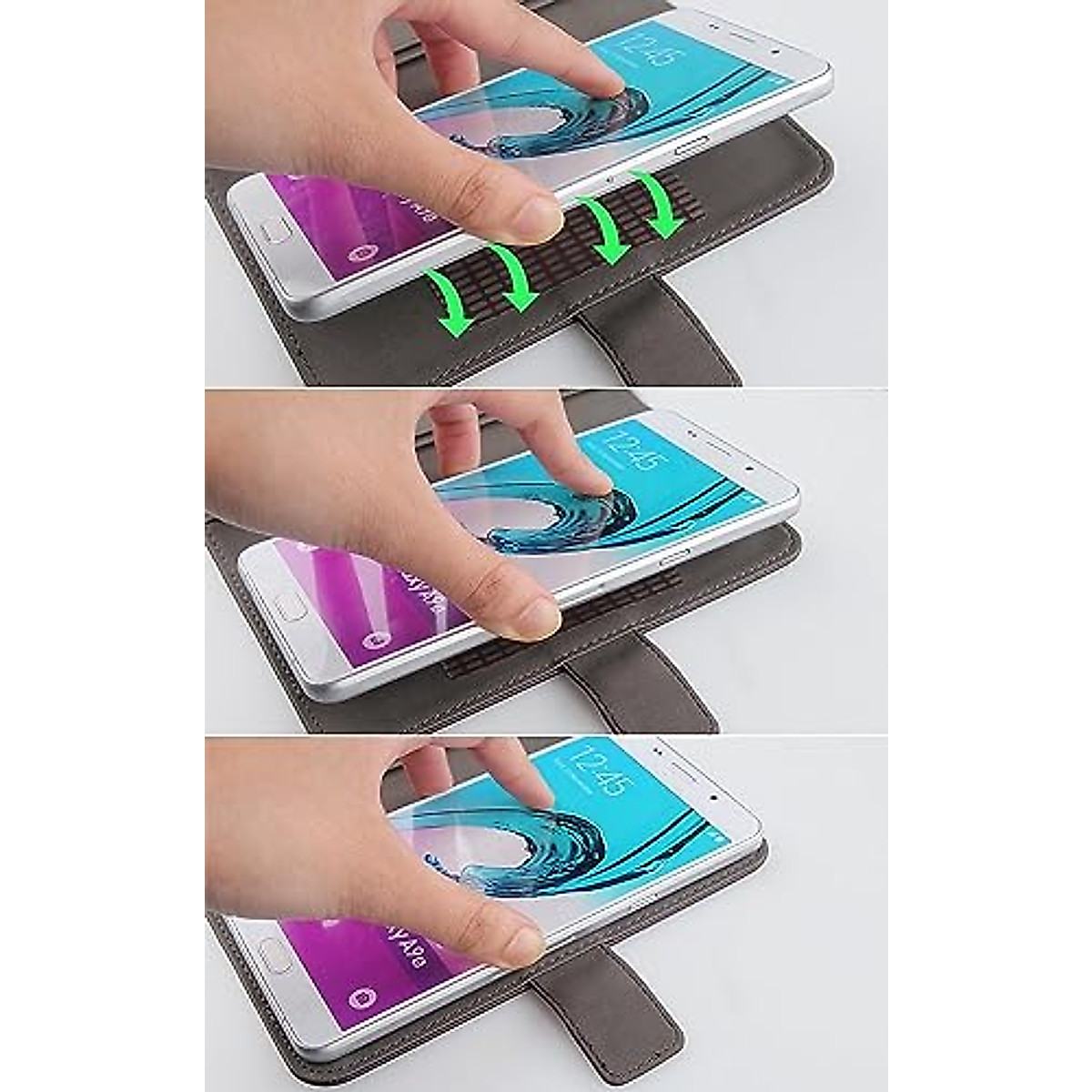 Cheshaoping Genuine Leather Case for Emporia Happy E30 1.8" Wallet Premium Flip Protection Cover Skin Pouch with Card Slot (Dark Red)