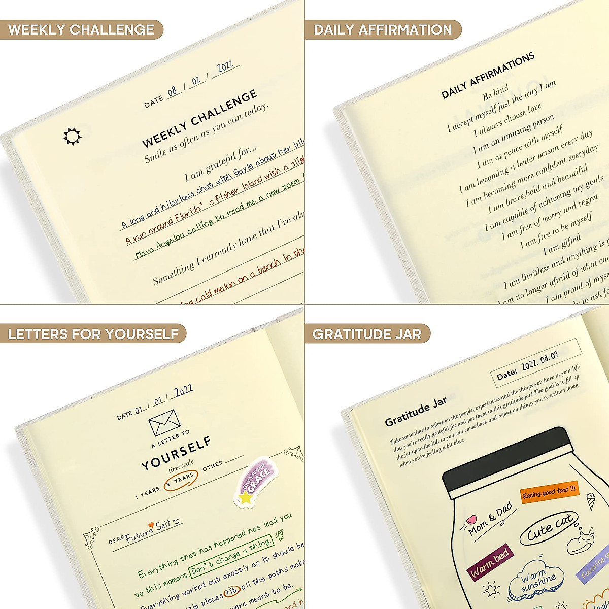 Taja Gratitude Journal for Women & Men 2023 : 5 Minute Journal, Daily Manifestation Mindfulness Journal With Positive & Grateful Prompts For More Happiness, Positivity, Affirmation and Self Care