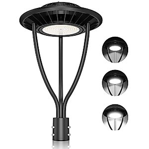 ADUB 150W 120W 90W LED Post Light 21,000 LM, DLC ETL Listed LED Post Light with Photocell 5000K, IP65 Lamp Post Light Outdoor Pole Fixture, Commercial Street Area Lighting for Parking lot Garden Yard