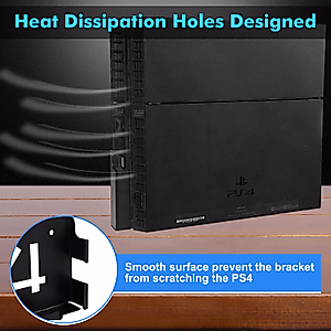 DUDUXI PS4 Original (Old Model) Wall Mount, Stealth Mount Bracket for Optimized Space, Cooling and Organization