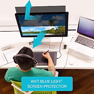24''W Inch Privacy Screen Filter for Desktop Computer Widescreen Monitor - Anti-Glare, Blocks 96% UV,Anti-Scratch with 16:10 Aspect Ratio