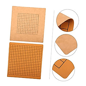 ibasenice 2pcs Checkerboard Portable Chessboard Travel Items Shogi Floor Play Mat China Set Travel Accesories Folding Gobang Chess Board Gobang Game Chess Supplies Simple Chessboard
