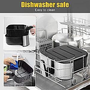 Air Fryer 5.8Qt/5.5L, Uten Electric Hot Air Frier Cookers with Temperature Control, Large Air Fryer - Timer, Nonstick Fry Basket, 1700W High-power, Fast Oven Oilless Cooker, Dishwasher Safe.