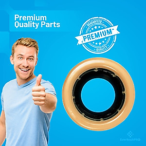 EvertechPRO Universal Extra Thick Toilet Wax Ring Replacement Kit for Floor Outlet Toilet Bowl with Black Rubber Flange Funnel Water Tight Seal Gasket Accommodates 3 Inch and 4 Inch Waste Lines