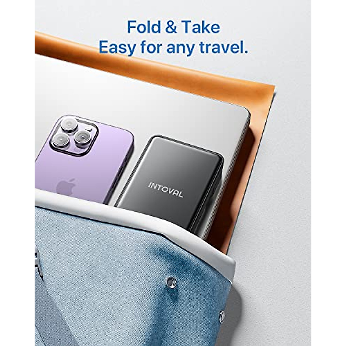 Intoval Charging Station for Apple iPhone/Watch/Airpods, 3 in 1 Foldable Wireless Charger for iPhone 14/13/12/11/XS/XR/XS/X/8, iWatch 8/Ultra/7/6/SE/5/4/3/2, Airpods Pro2/Pro1/3/2/1 (F3,Black)