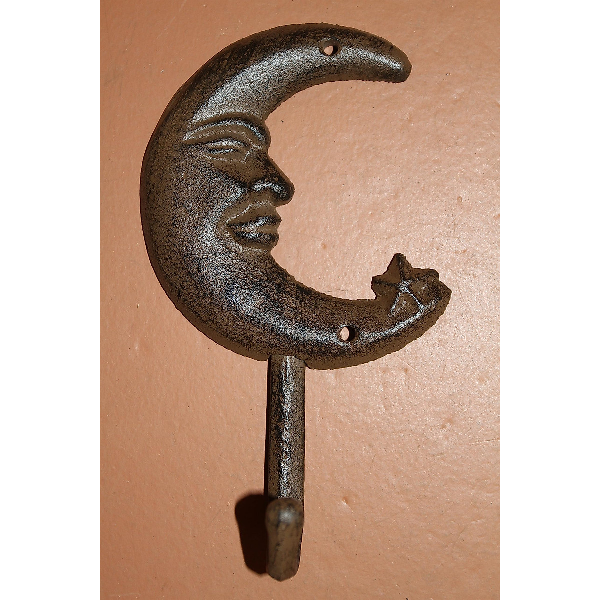 Set of 3 Cast Iron Sun, Moon and Star Wall Hooks for Entryways or Any Hanging Storage Location You Need a Handy Hook. Heavy Duty and Durable!