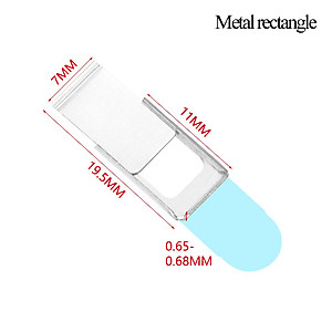 Ultra Thin Slim Mini Shield Camera Sticker Slide Shutter Metal Webcam Cover Privacy Protection(3pcs-Metal Rectangle,Black)
