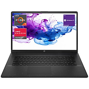 HP Essential 17 Laptop, 17.3" FHD Display, AMD Ryzen 7 7730U, 32GB RAM, 1TB SSD, Webcam, HDMI, Wi-Fi 6, Windows 11 Home, Black
