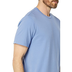 Vince Mens Garment Dye S/S Crew, Washed Periwinkle, Medium