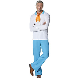 Spirit Halloween Scooby-Doo Adult Fred Costume | Officially Licensed | Group Costume | Fred Cosplay | Easy Halloween Costume - XL