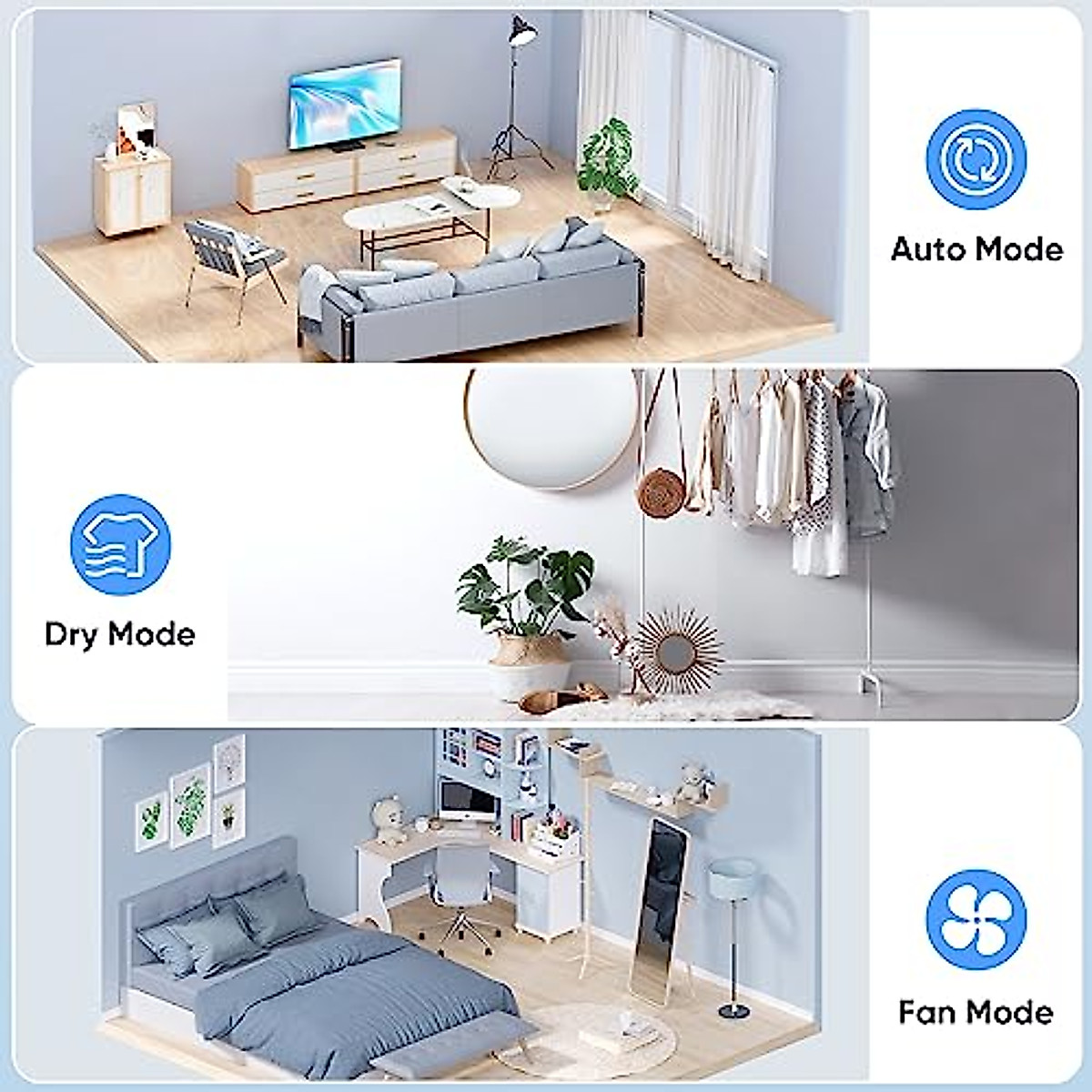 2500 Sq. Ft 30 Pint Dehumidifier, COLAZE DH01 Energy Star Dehumidifiers with Drain Hose for Home Basement Bedroom Bathroom, Auto Defrost & Overflow & Timer & Dry Function with 0.66 Gal Bucket