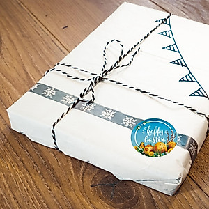 500 Pieces Easter Stickers Roll,1.5 Inch Egg Stickers Self Adhesive Easter Labels with 5 Styles for Candy Cookie Bags Gifts Boxes Wrap Cards Bottles Envelope Seals Party Decoration Supplies