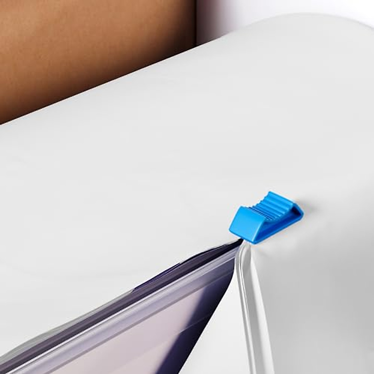 Exquisite 54 Inch X 300 Feet White Plastic Table Cover Roll in A Cut - to - Size Box with Convenient Slide Cutter. Cuts Up to 36 Rectangle 8 Feet Plastic Disposable Tablecloths