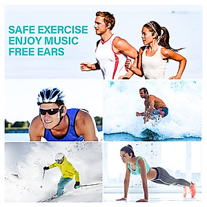 Open Ear Headphones,Wireless Bone Conduction Headset Bluetooth 5.1 with Mic - MP3 Play Built-in 16G Memory,IP68 Waterproof Sweatproof - Music Answer Phone Call for Swimming Skiing Driving Bicycling