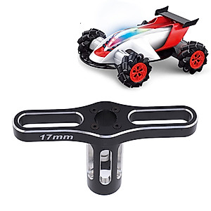 Dilwe RC Hex Nuts Sleeve Wrench, Aluminum Alloy 17mm Hex Sleeve Wrench for 1/8 1/10 RC Off Road Car Wheel RC Accessories