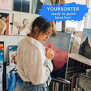 Canvases for Painting 12 Pack, Painting Canvas Boards 8x10(6pcs), 9x12(3pcs), 11x14(3pcs), Primed 100% Cotton Blank Canvas Panels Painting Supplies for Acrylic Oil Tempera Watercolor Paints