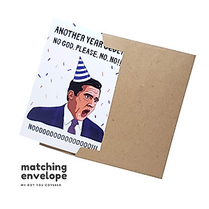 Sleazy Greetings Funny The Office Birthday Cards For Men Women | NOOO Michael Scott Card For Him Her