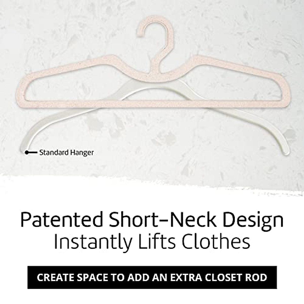 Higher Hangers BioHangers, Sustainable Flaxseed Space Saving Clothes Hangers, Premium Closet Organizers for College Dorms, RVs, & More, Reduces Wrinkles & Clutter, Standard 17", 40 Pack