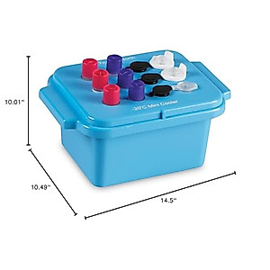Heathrow Scientific True North HEA120073 Polycarbonate Mini Cooler with Clear Lid, Holds 0.5-2 mL x 12 Tubes, -20°C Maximum Temperature, Blue