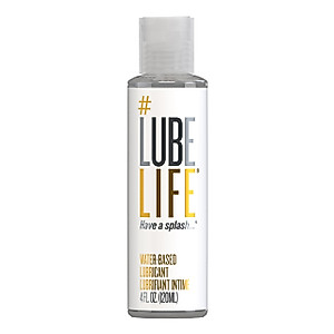 Lube Life Water-Based Personal Lubricant, Lube for Men, Women & Couples, Non-Staining, 4 Fl Oz