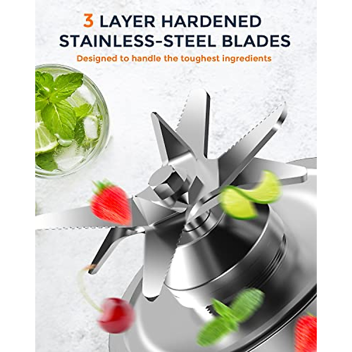 Syvio Blenders for Kitchen, Smoothie Blender 1450W with 4 Presets and 68 oz Tritan Container, Blender for Shakes and Smoothies, Crushing Ice, Frozen Fruits