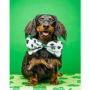 Saint Patrick's Day Fabric Ribbons, Green Clovers Edge Wired Burlap Ribbon for St Patrick Day Decor Irish Hanging Wrapping Party Gift Decoration Outdoor Crafts Supplies (2.5 Inch * 10 Yards * 1 Roll)