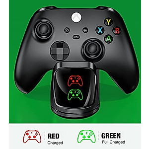 Controller Charger for Xbox Series X/Xbox One Controller, Charging Station with Dual Controller Battery Pack, 4 Battery Cover, 1 Rechargeable Charging Cable, Remote Stand Charger Station for Xbox