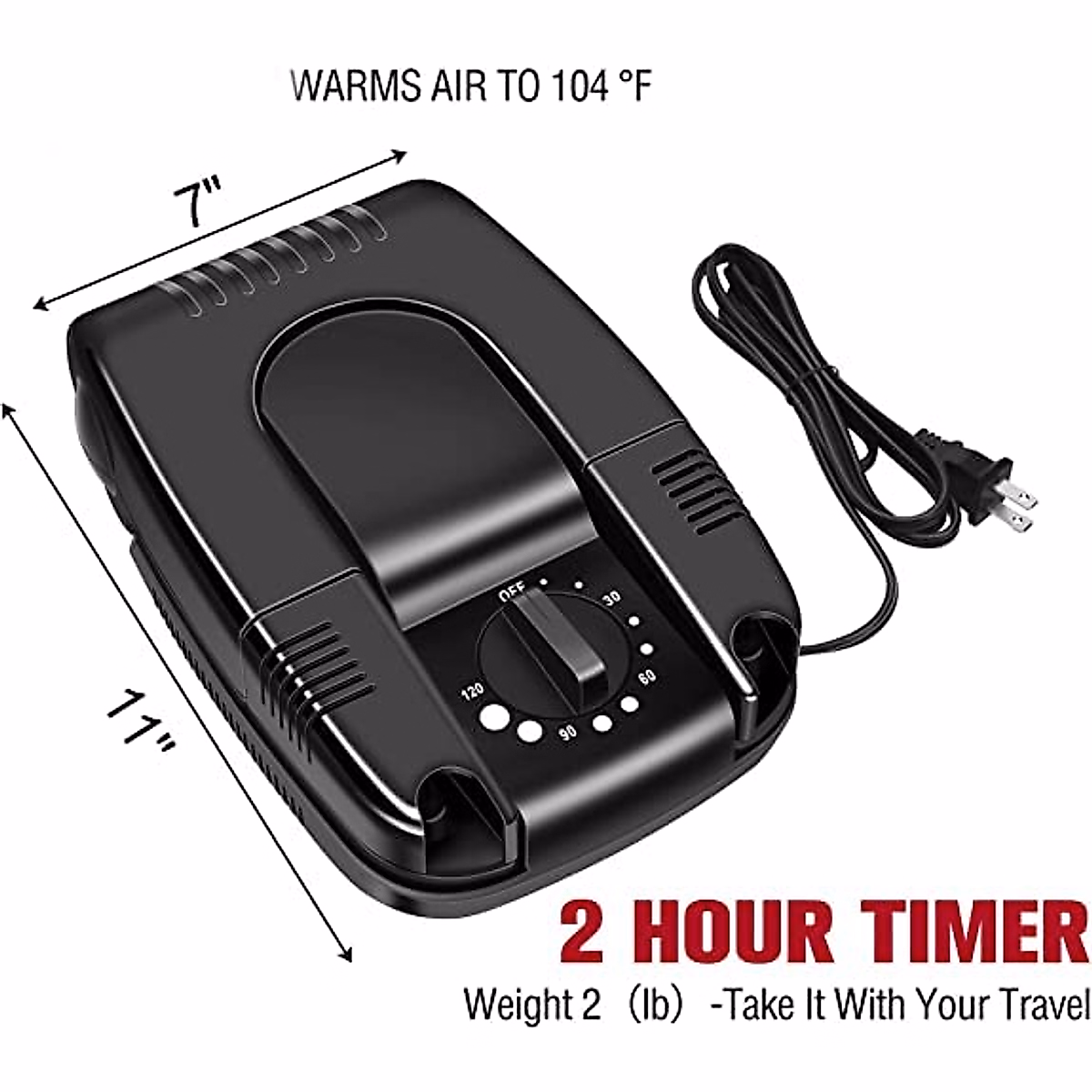 Manledio Portable Electric Shoes Boots Dryer and Warmer with Folding and Drying Adjustable Rack