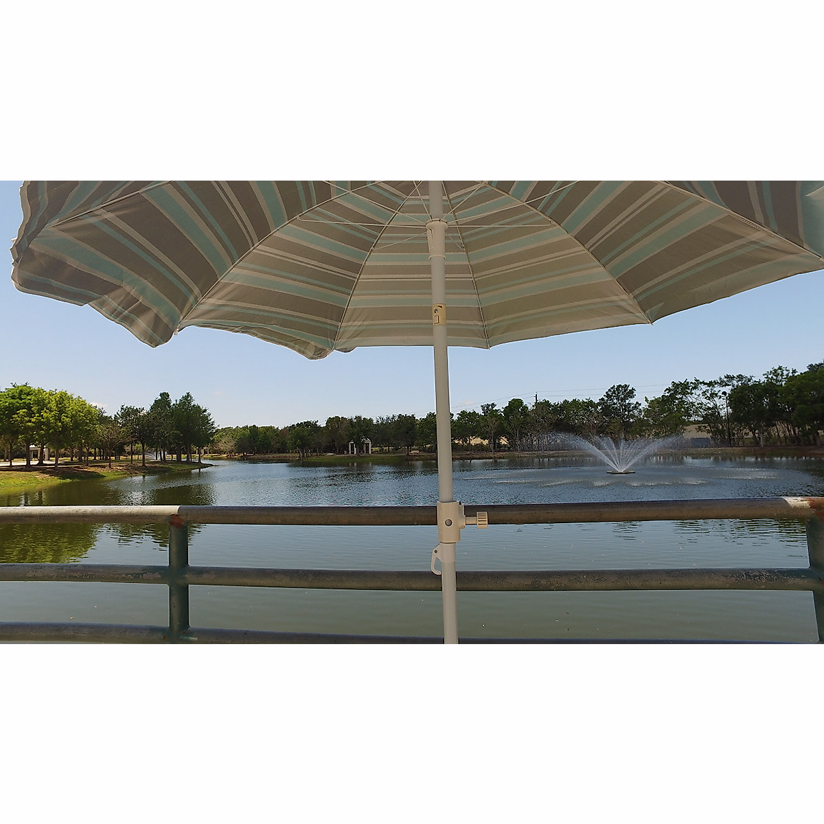 Beach Umbrella Anchor Mount Strap Shade (Color: Pink , White , or Green) (Pink)