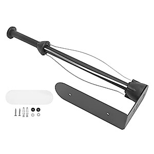 Kitchen Damper Paper Holder, Stainless Steel Damper Paper Holder Kitchen Punch Free Preservative Film Roll Hanger Anti Slip Rustproof Bathroom Tissue Holder Black