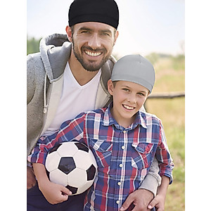 SATINIOR 9 Pieces Skull Caps Helmet Liner Running Hats Sweat Wicking Hats Cycling Caps for Men Women (Grey, Dark Blue, Black)