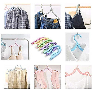20 Pcs Travel Hangers with Clips- Portable Folding Clothes Hangers Travel Accessories Foldable Clothes Drying Rack for Travel