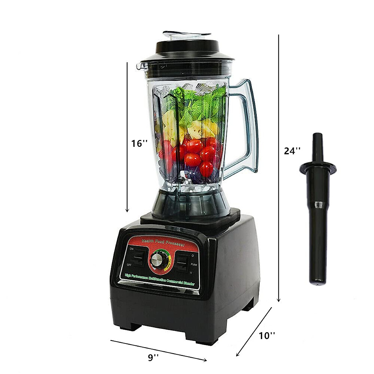 Professional Countertop Blender 2800W Commercial Smoothie Blender Shakes Smoothies Juicer Maker Machine with 140 OZ BPA Free Pitcher (Smoothie Blender)