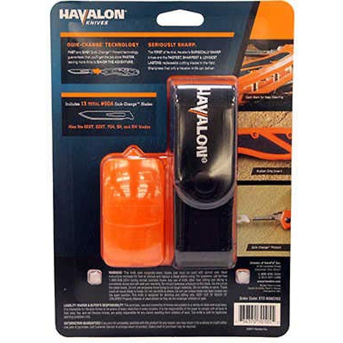Havalon Piranta-Edge with Orange Handle with 12 Additional Crazy Sharp Blades (Piranta-Edge Orange/Dark Orange)